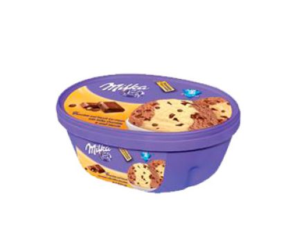 Сладолед с шоколад и бисквити Milka 500гр